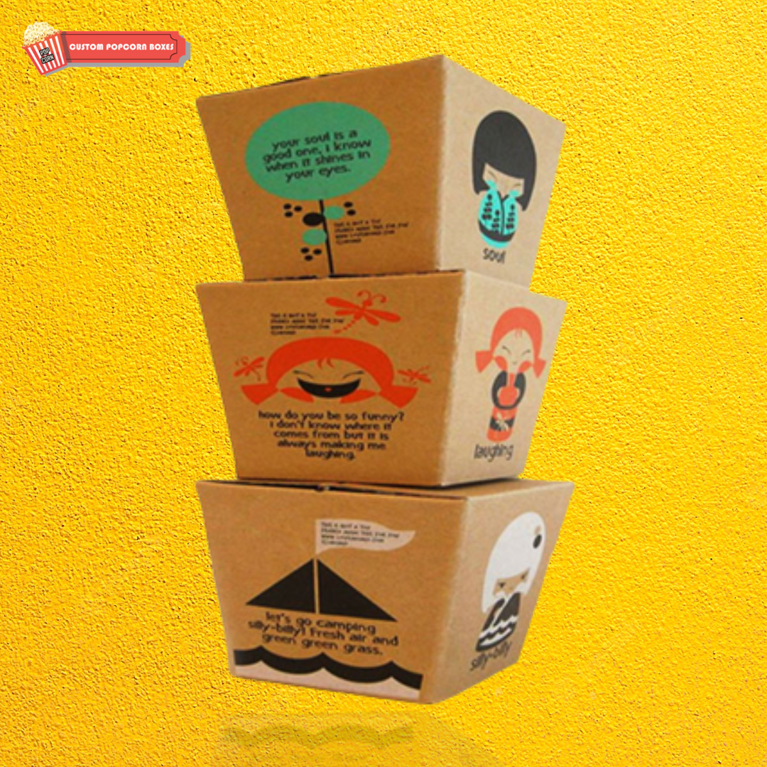 Custom Printed Chines Food Boxes - Custom Popcorn Boxes - Medium