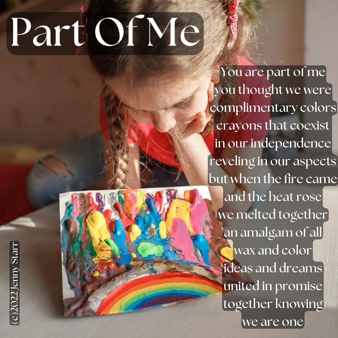 Part Of Me. Poetic Colors Making Connections | by Jenny Starr ...