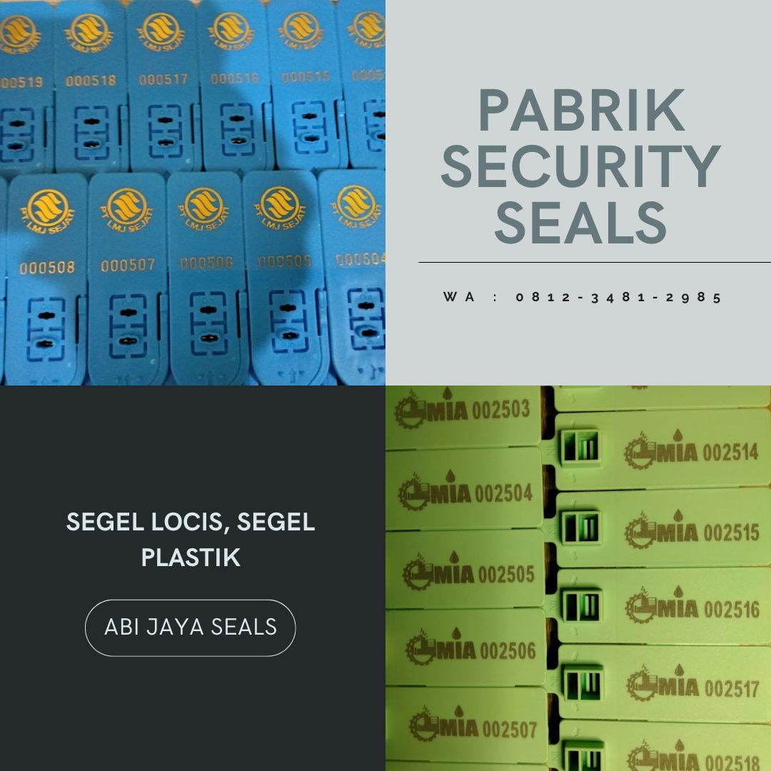 Pabrik Segel Plastik Security Seals Locis Bengkalis, WA : 0899-9769-155 ...