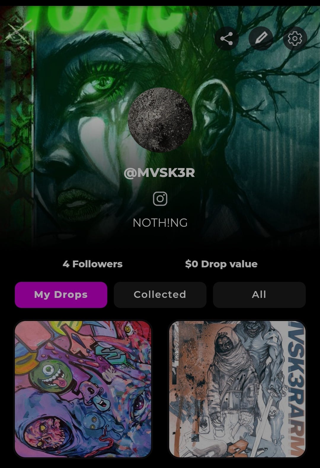 #NFTdrop 😃 Check out my profile on Momint: https://app.momint.so/tabs ...