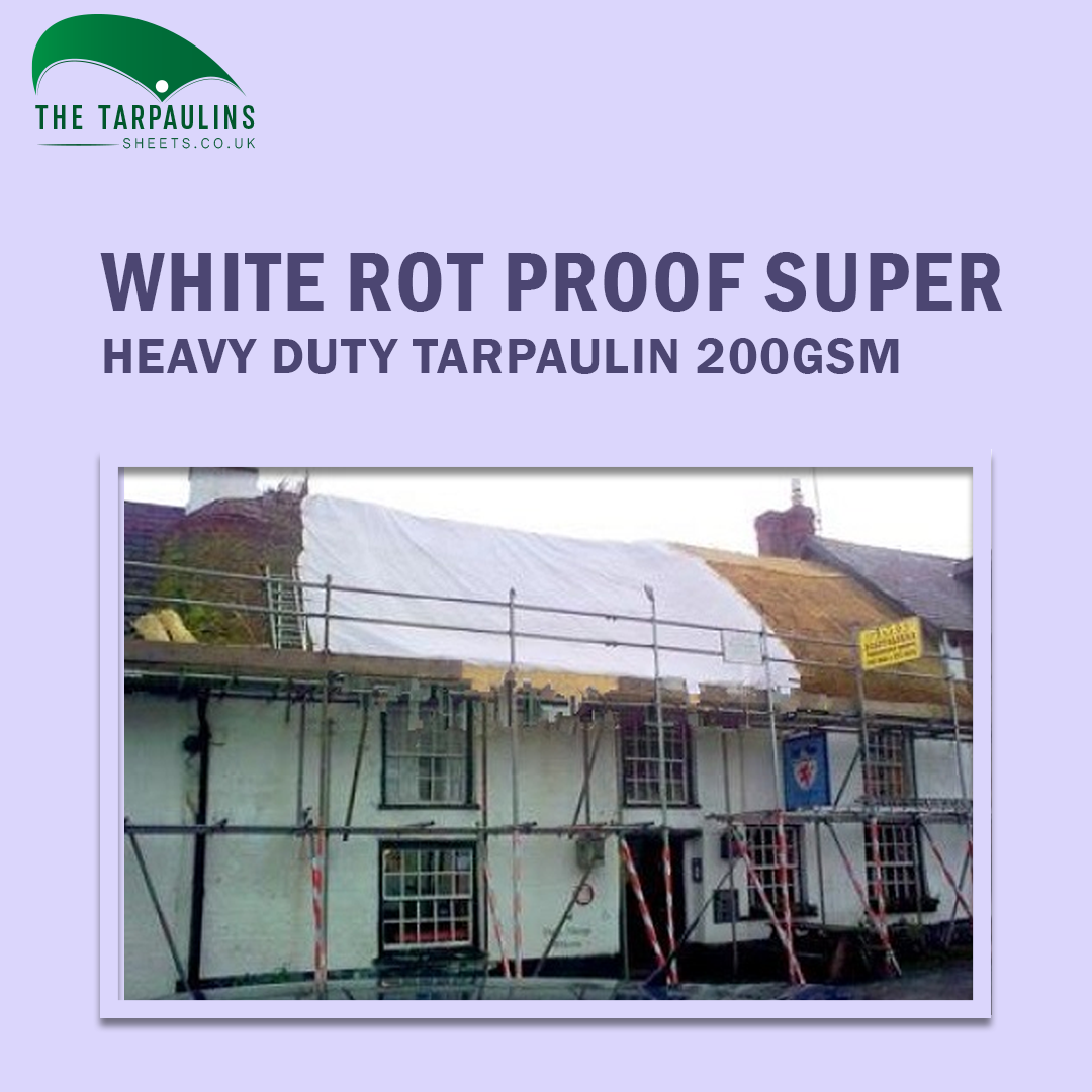 White Rot Proof Super Heavy Duty Tarpaulin 200GSM - Tarpalins Sheets ...