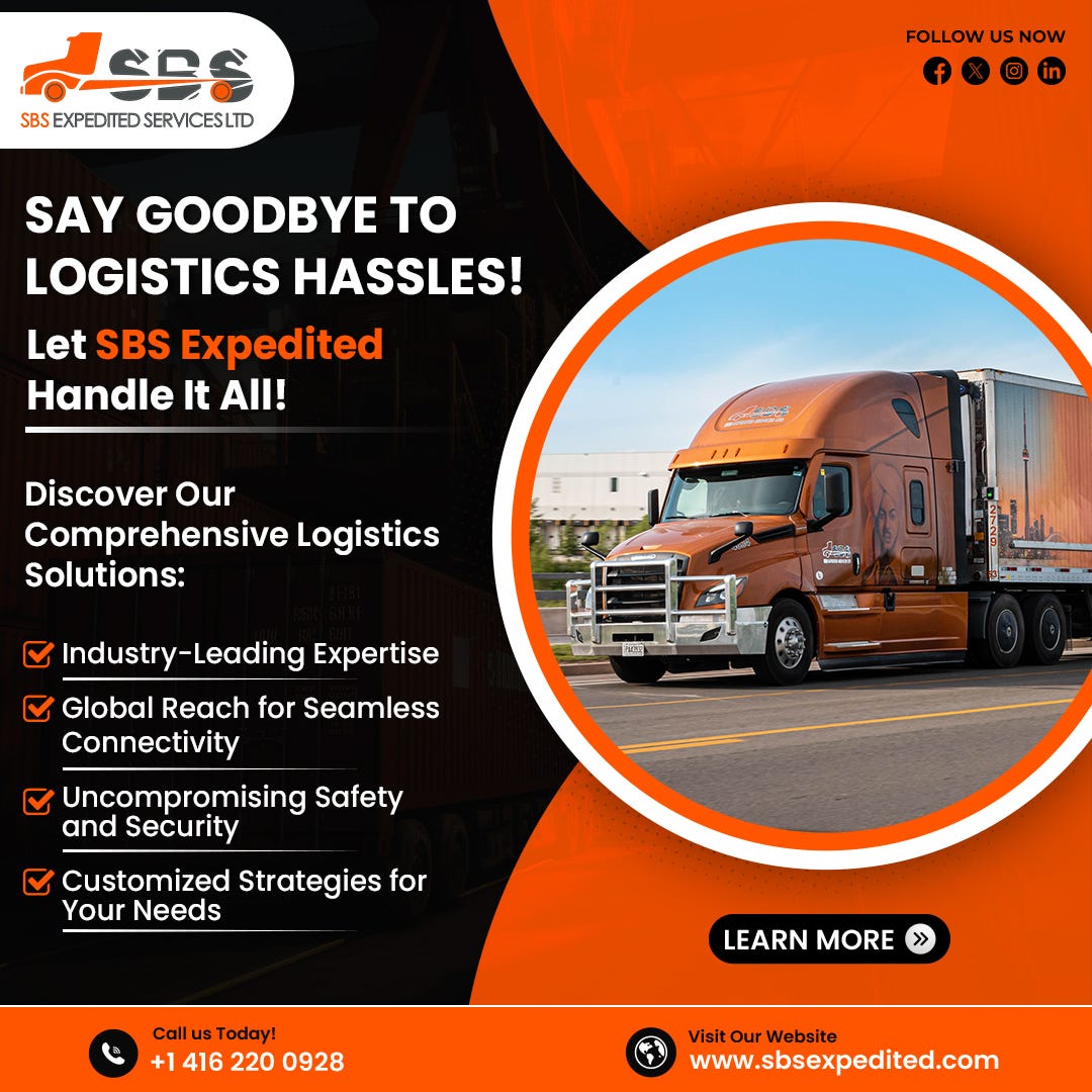 SBS Expedited: Leading the Way in Reliable and Efficient Transportation Services in Canada | by ...