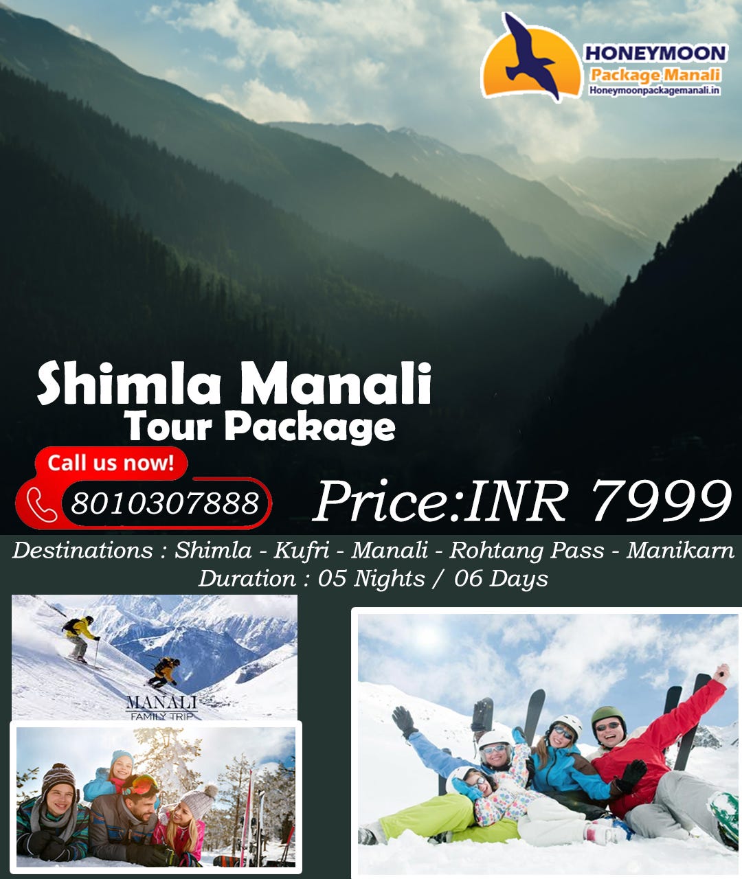 Shimla Manali Tour Package. Destinations : Shimla — Kufri — Manali… | by Honeymoon Package ...