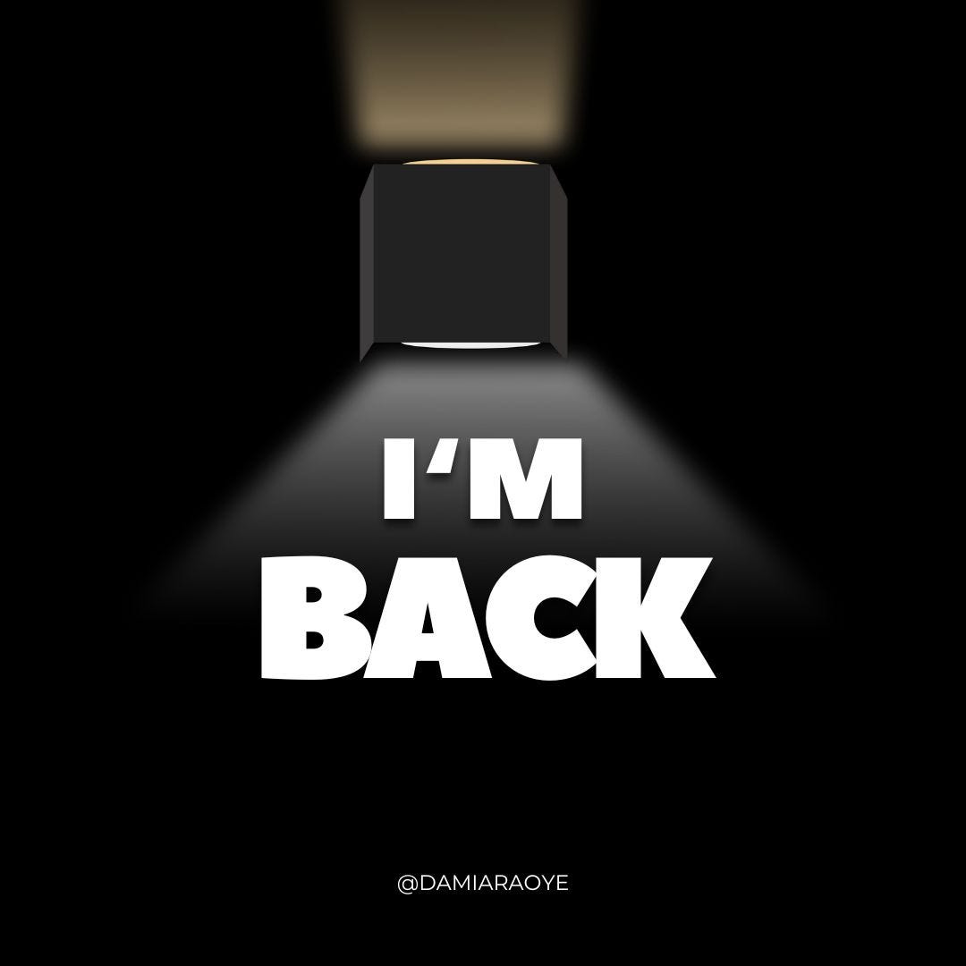 Back Like I Never Left!. Hello everyone, | by Damilola Araoye | Feb ...
