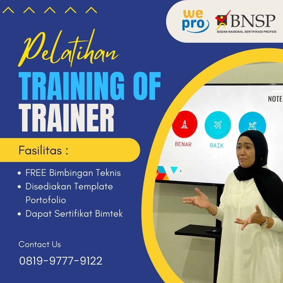 FREE BIMTEK, WA 0831–3000–0564, Jadwal Training For Trainer Sertifikasi BNSP Kota Semarang | by ...