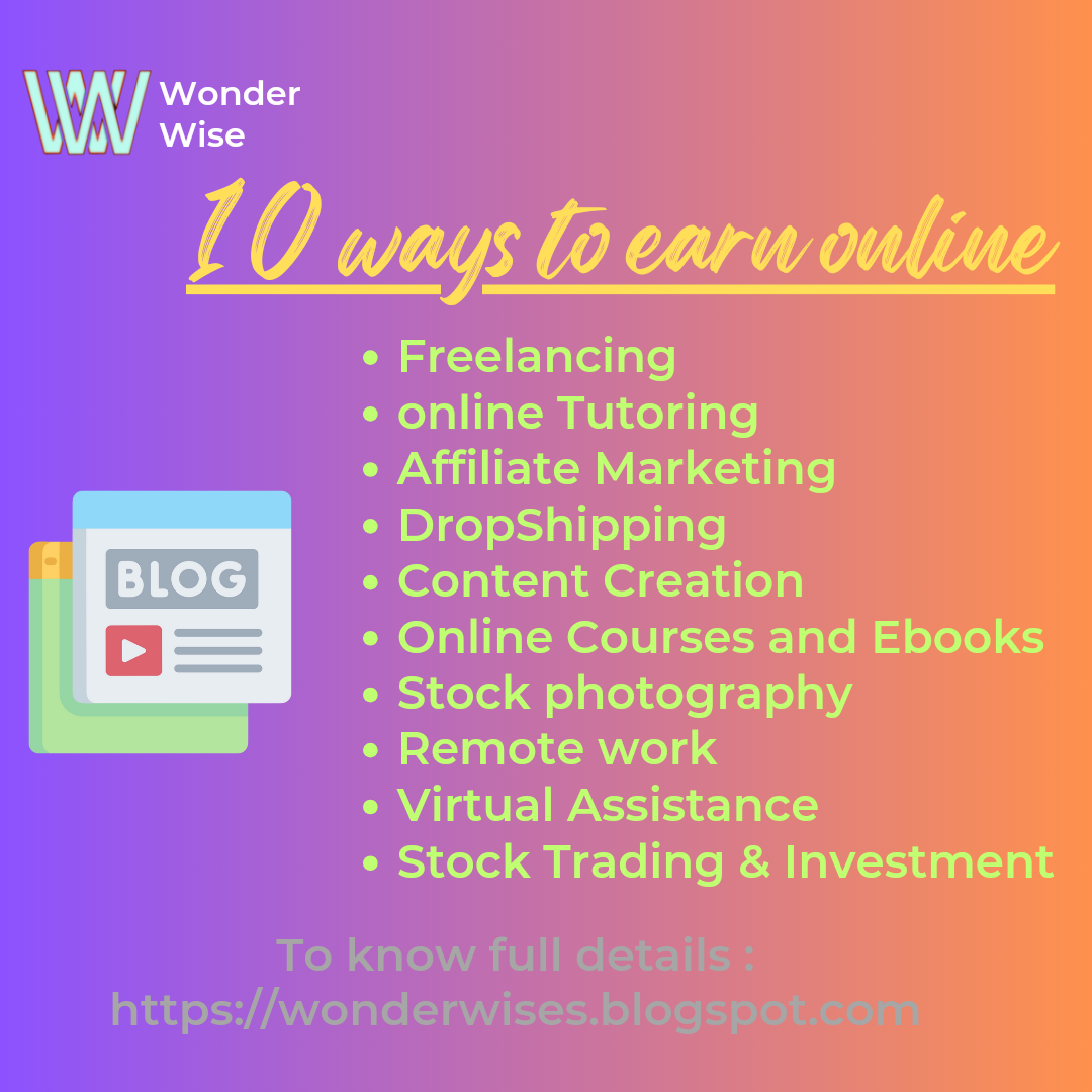 10 Best Ways to Earn Money Online | by Wonder Wise | May, 2024 | Medium