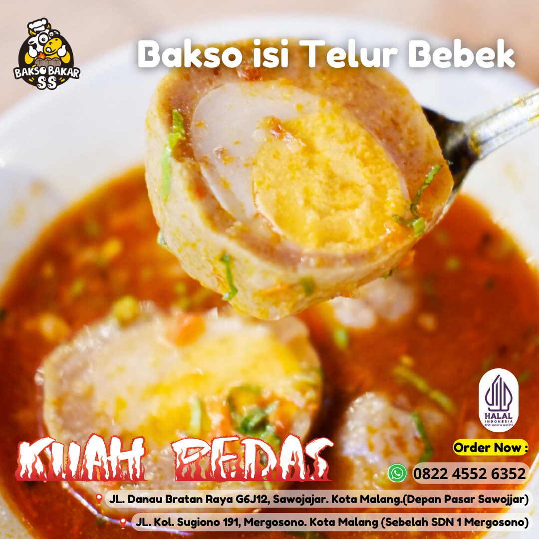 Mau makan bakso yang beda dari biasanya? BAKSO SAPI ISI TELUR BEBEK 🥣👩 ...