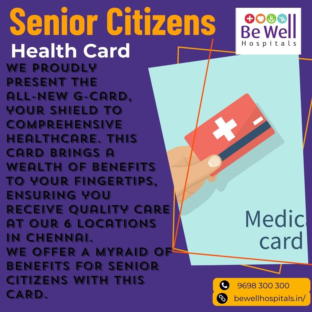 Senior Citizens Health Card - Be Well Hospitals - Medium
