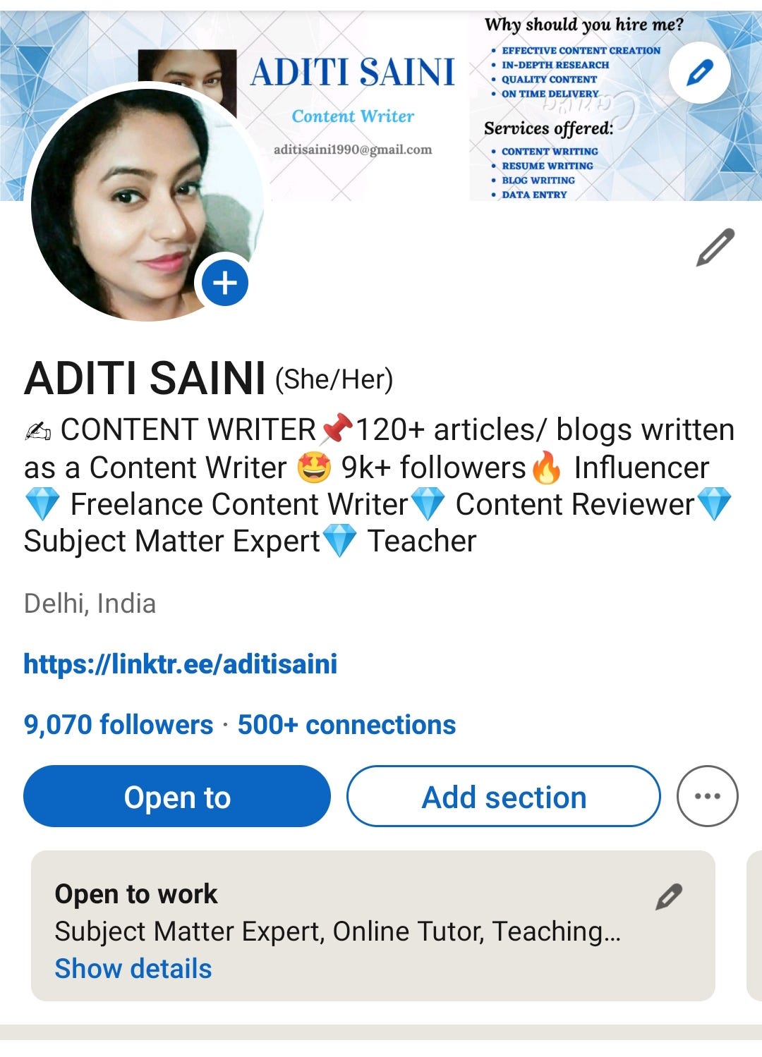 👉Optimizing Your LinkedIn Profile👈 | by Aditi Saini | Medium