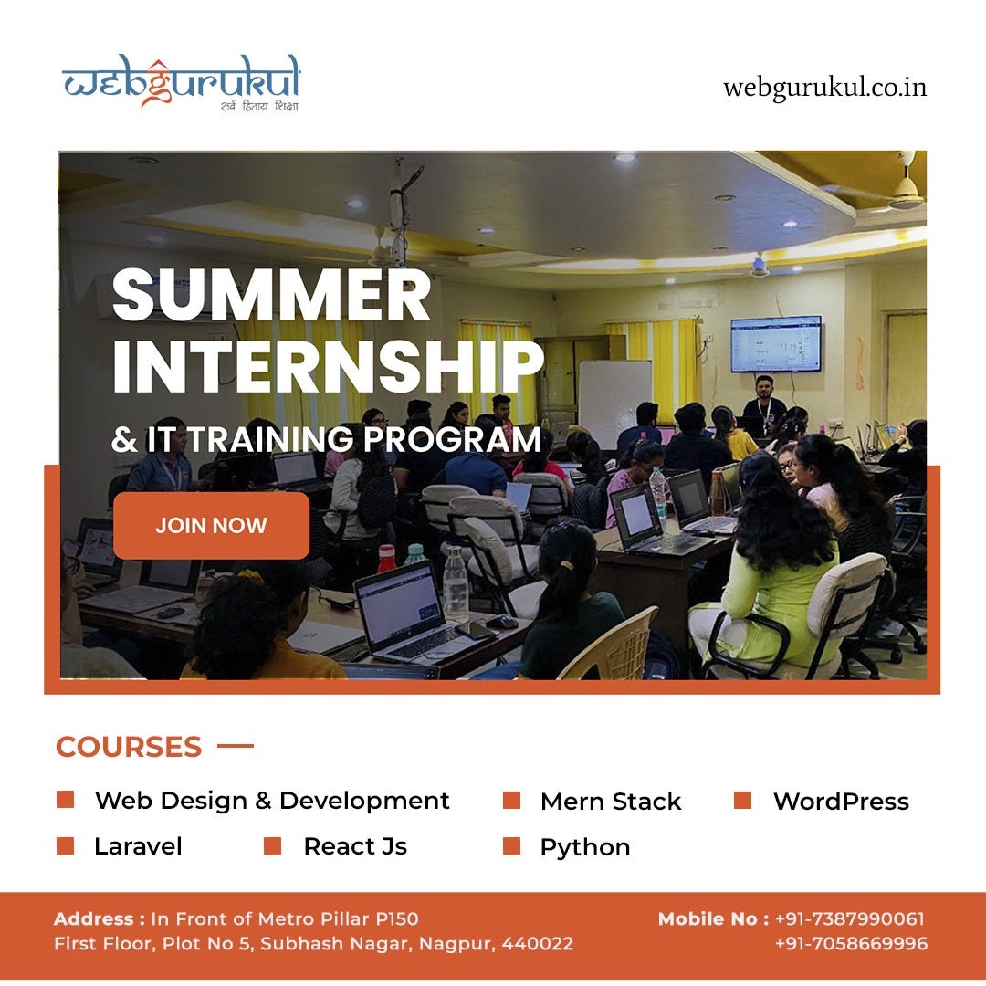 Kickstart Your Tech Career with WebGurukul’s Internship Program | by Pushpak Gondane | May, 2024 ...