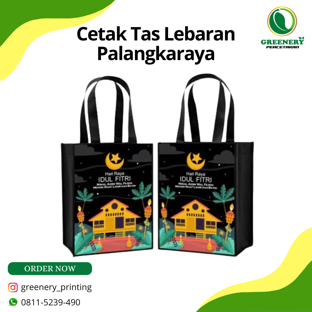 CETAK TAS PARCEL LEBARAN - Rhena greenery - Medium