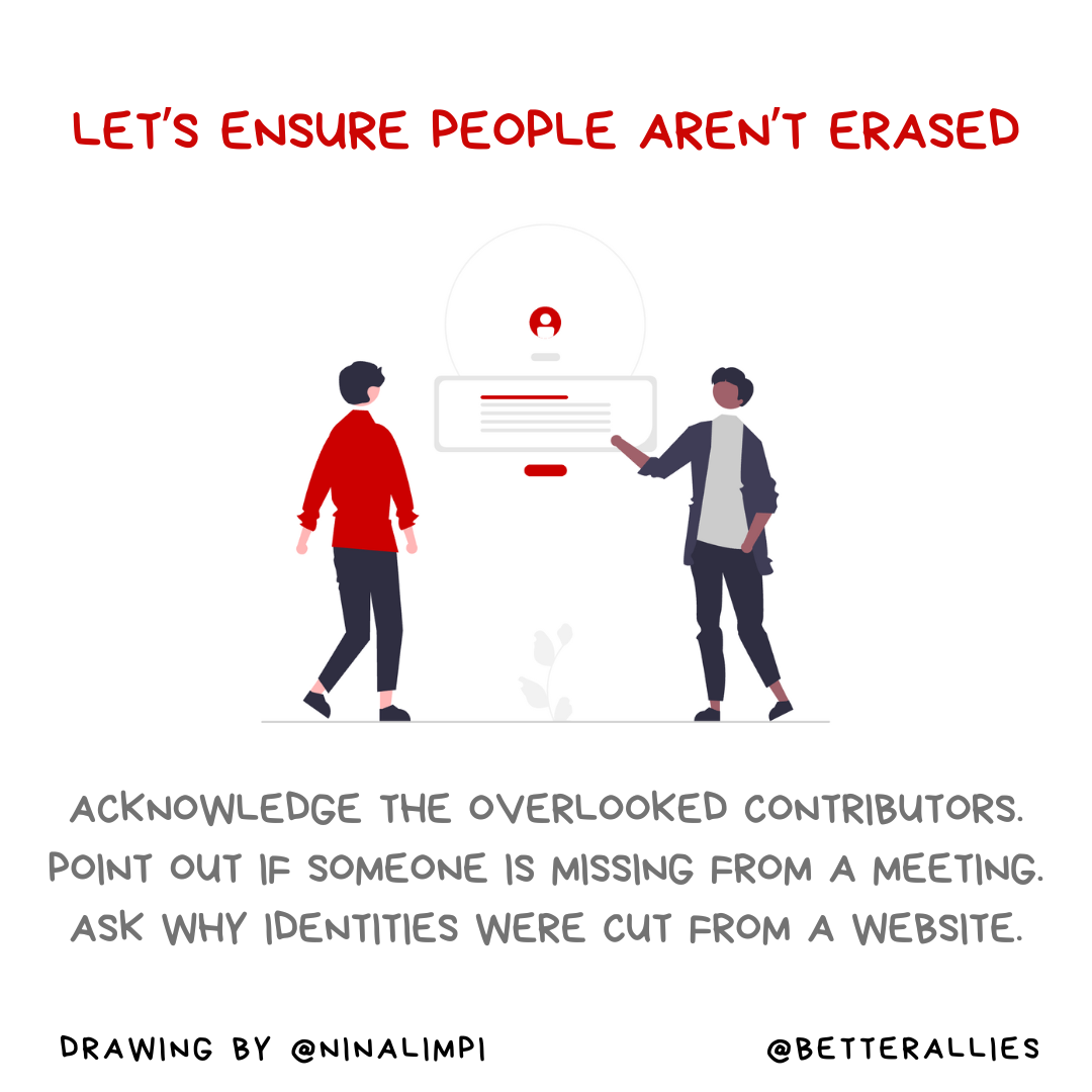 Dont Erase People And Other Actions For Allies By Better Allies® Code Like A Girl