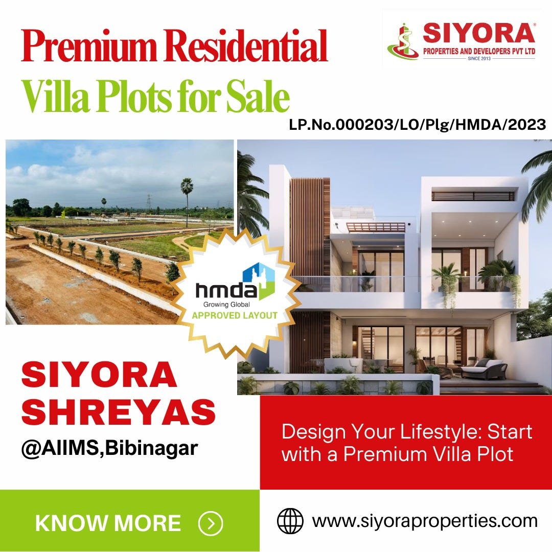 Hmda Approved Plots In Hyderabad. Siyora Properties & Developers Pvt ...