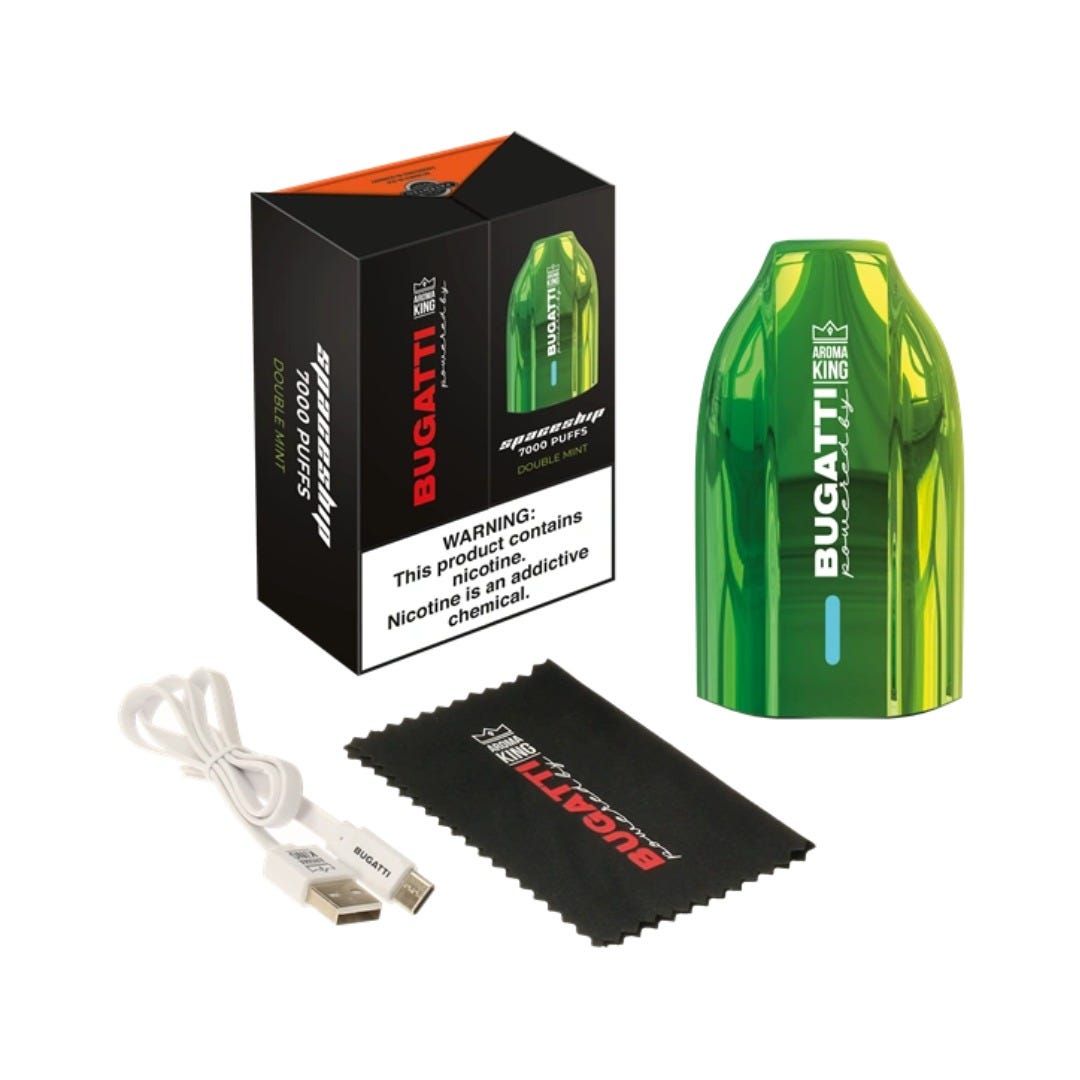 Buy Disposable Vape Double Mint — Aroma King Bugatti Spaceship 7000 in ...