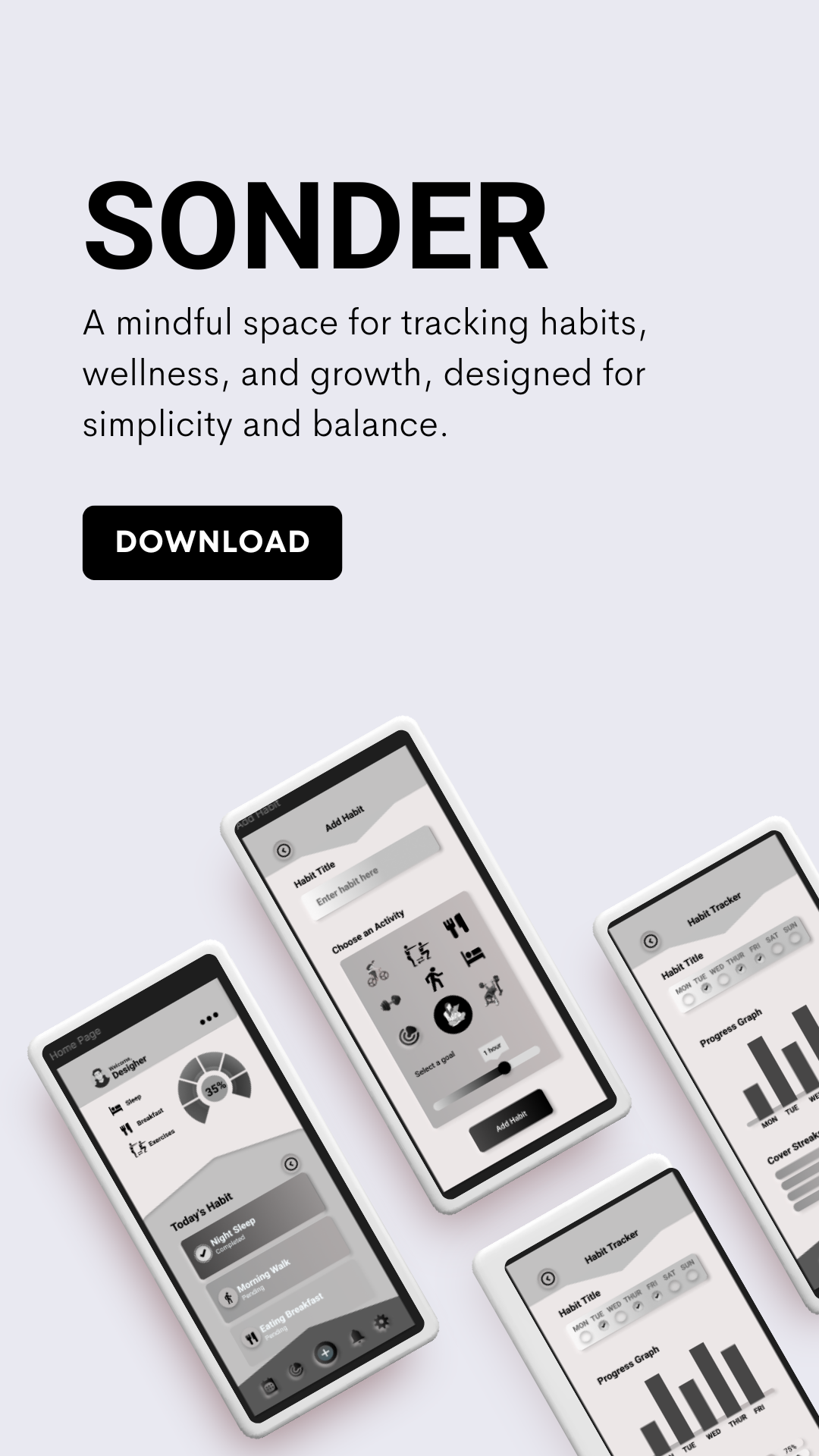 Designing Sonder: A Minimalistic Wellness Tracking App. | by ...