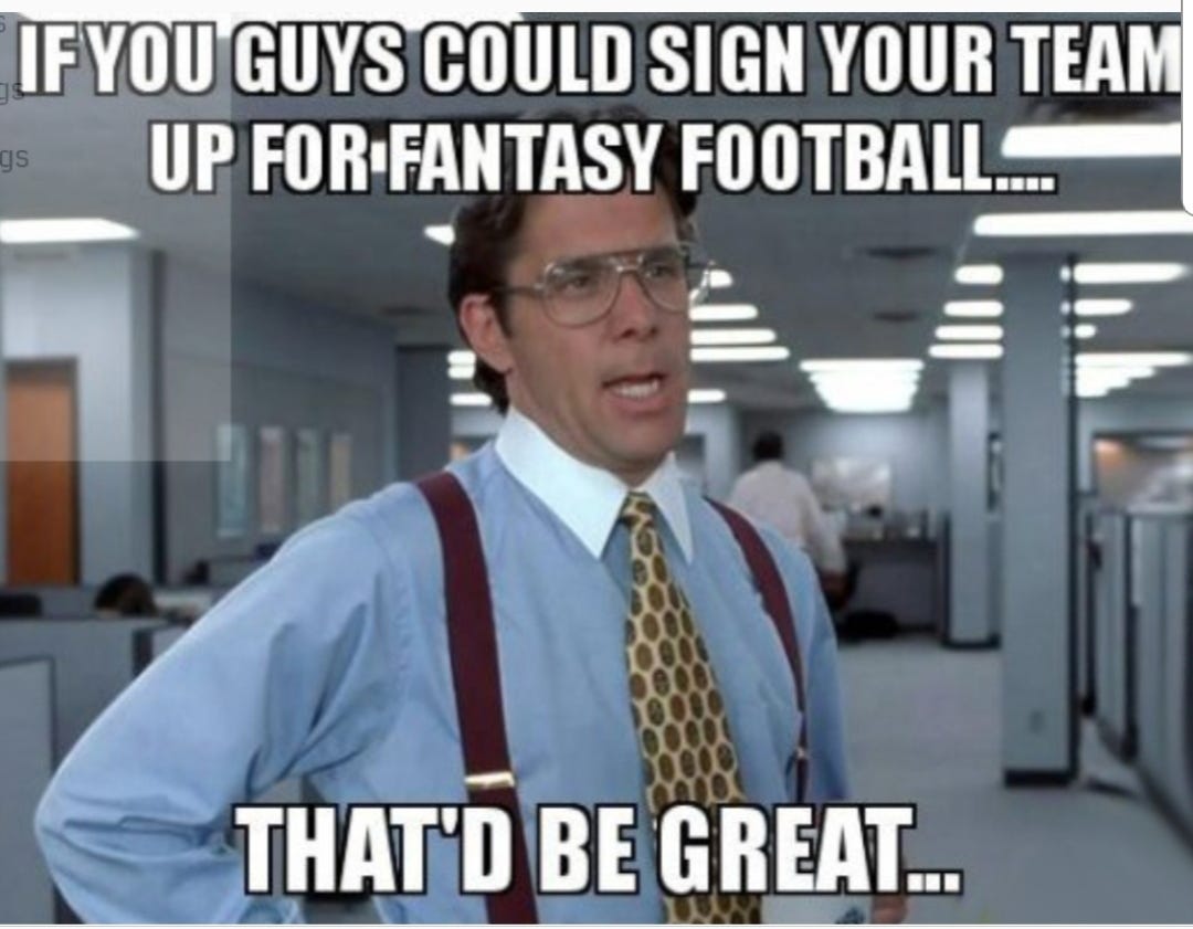 Fantasy Football Loser Memes
