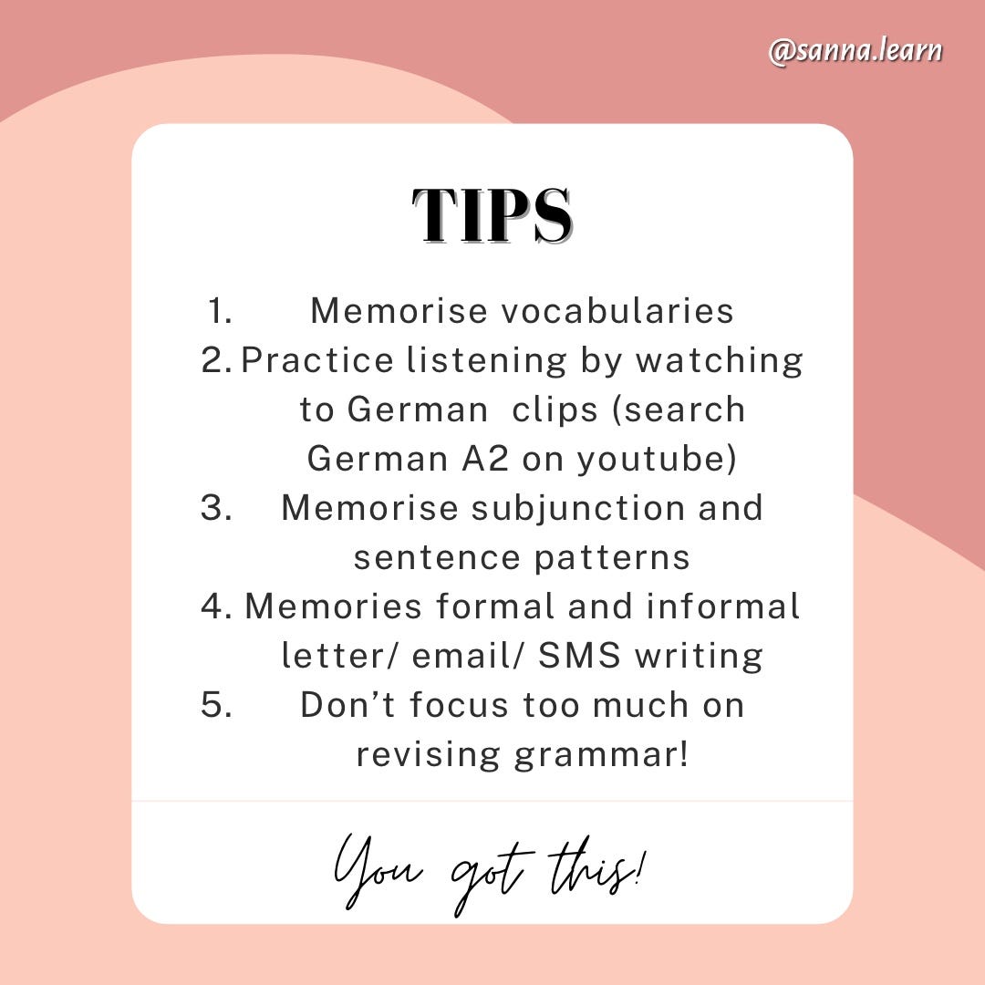 German A2 Exam Tips - Sanna - Medium