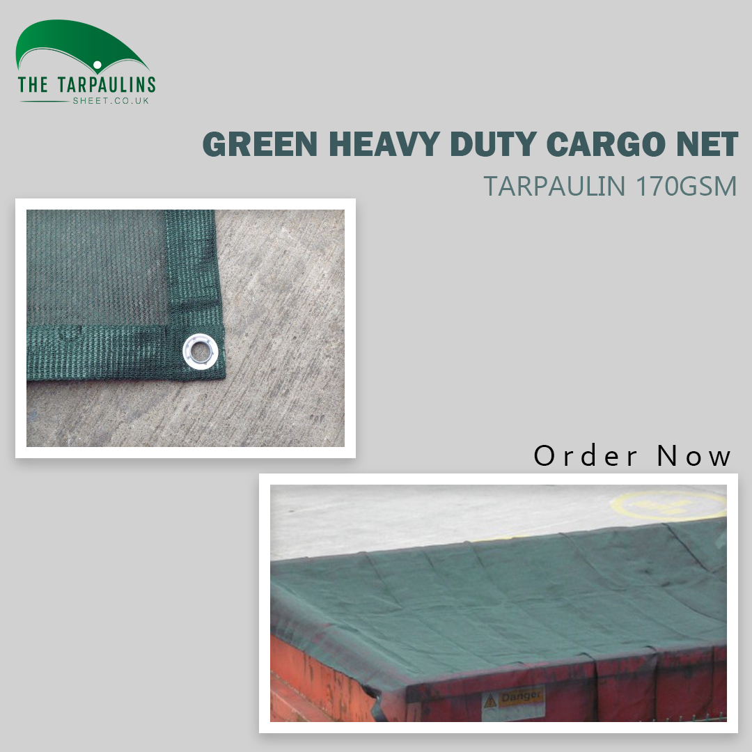 GREEN HEAVY-DUTY CARGO NET TARPAULIN 170GSM - Tarpaulin Sheet - Medium