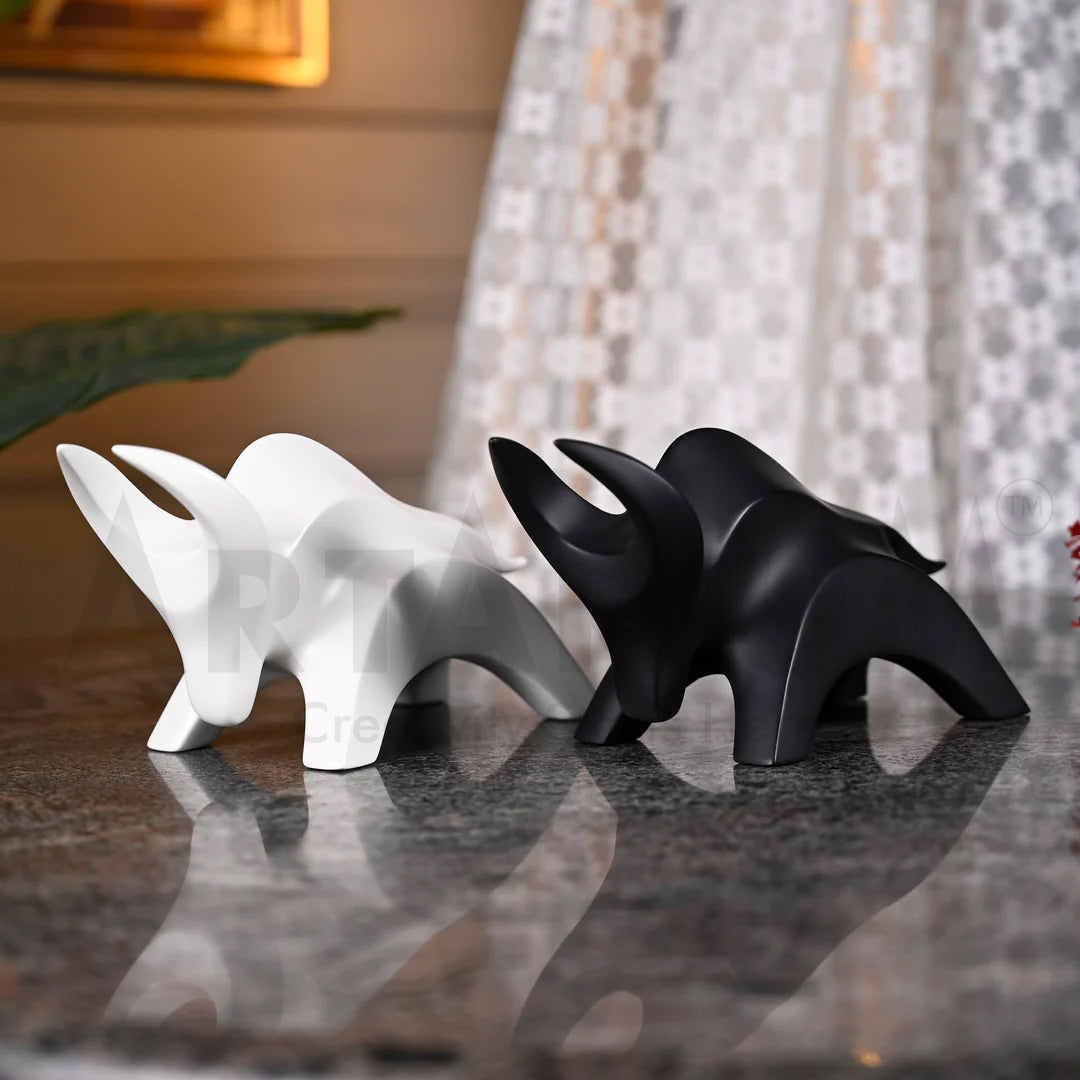 The Stylized Charging Bull Figurine: A Fusion of Strength and Artistry ...
