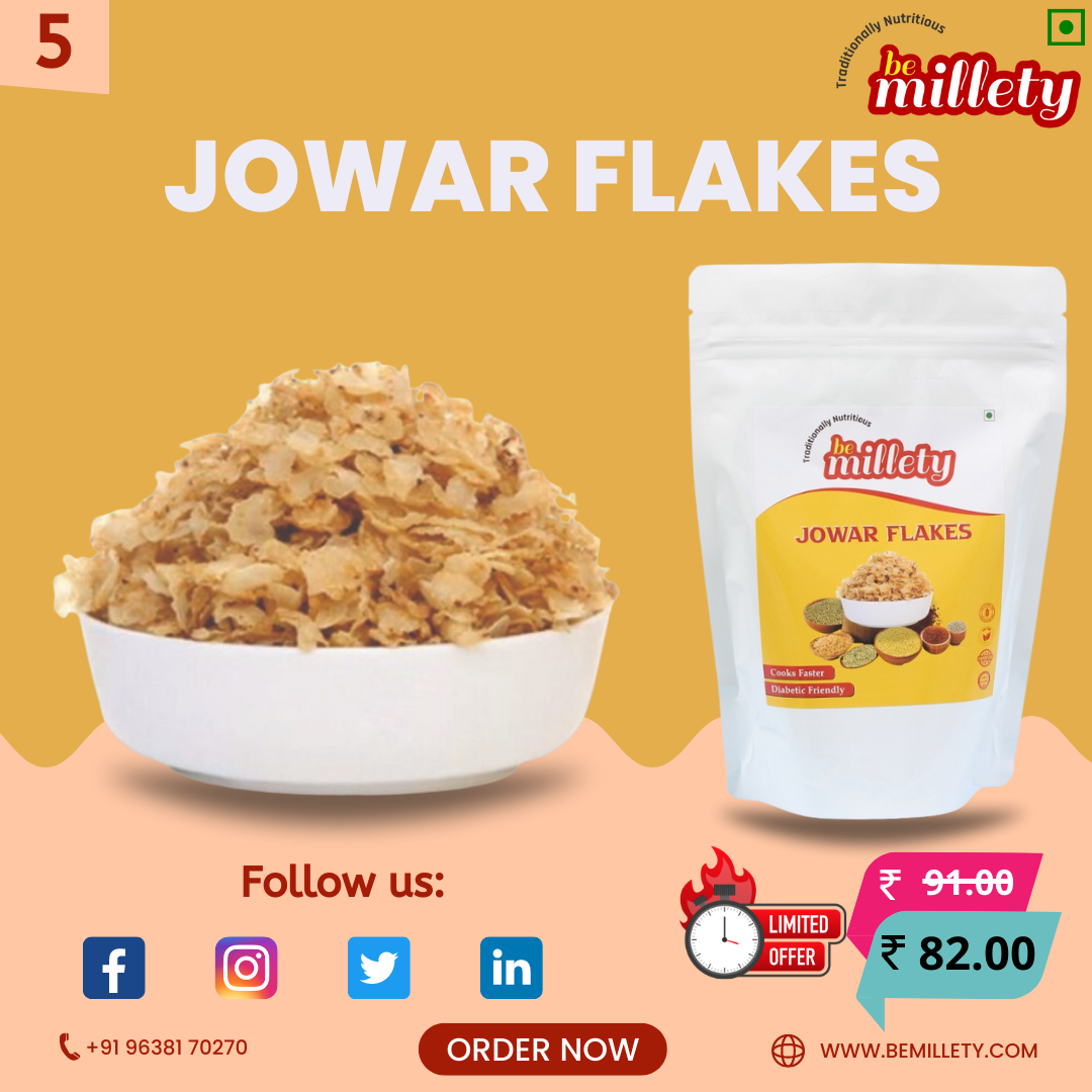 Buy Jowar Flakes Product Online - Bemillety - Medium