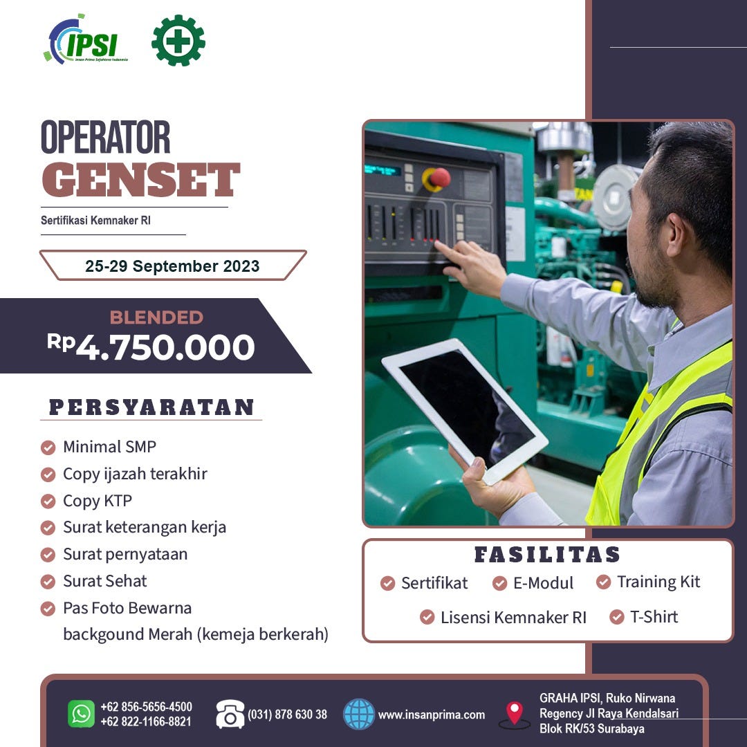 OPERATOR GENSET PALING DICARI. WA : (0856-5656-4500) (0822-1166-8821 ...