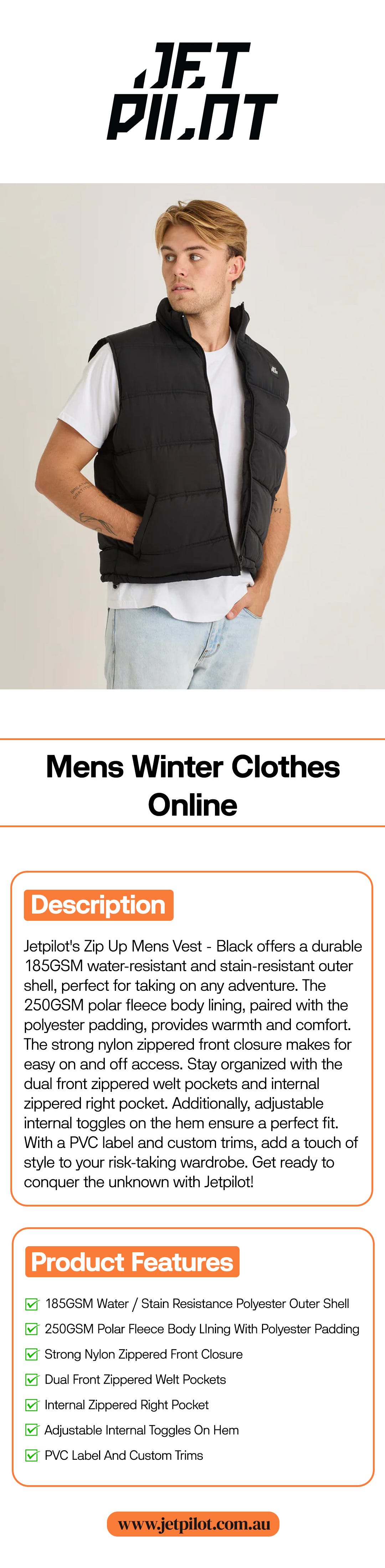Mens Winter Clothes Online - Jet pilot - Medium