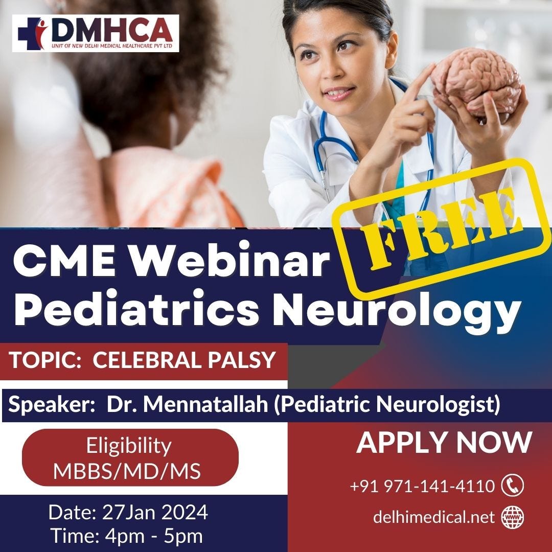 CME Online Workshop on Pediatric Neurology (DMHCA) - Delhi Medical Healthcare Academy - Medium