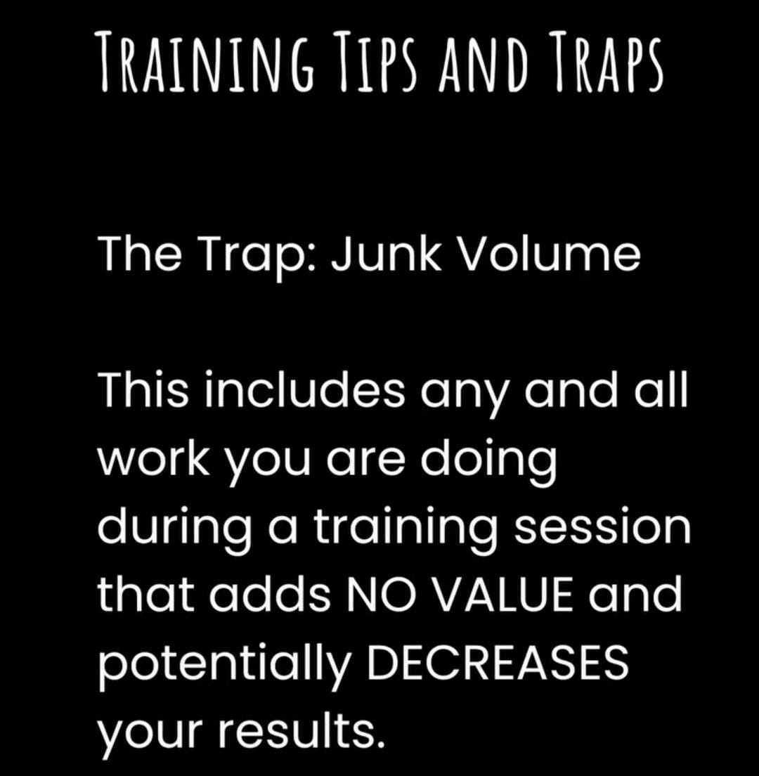Training Tips and Traps The Trap: Junk Volume | by Dberman | Aug, 2024 ...