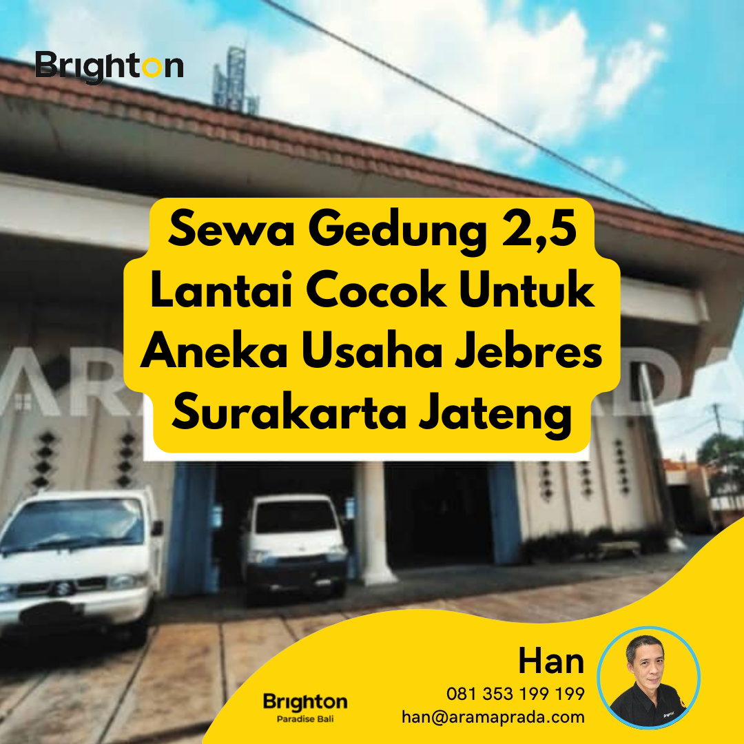 Sewa Gedung 2,5 Lantai Cocok Untuk Aneka Usaha Jebres Surakarta Jateng ...