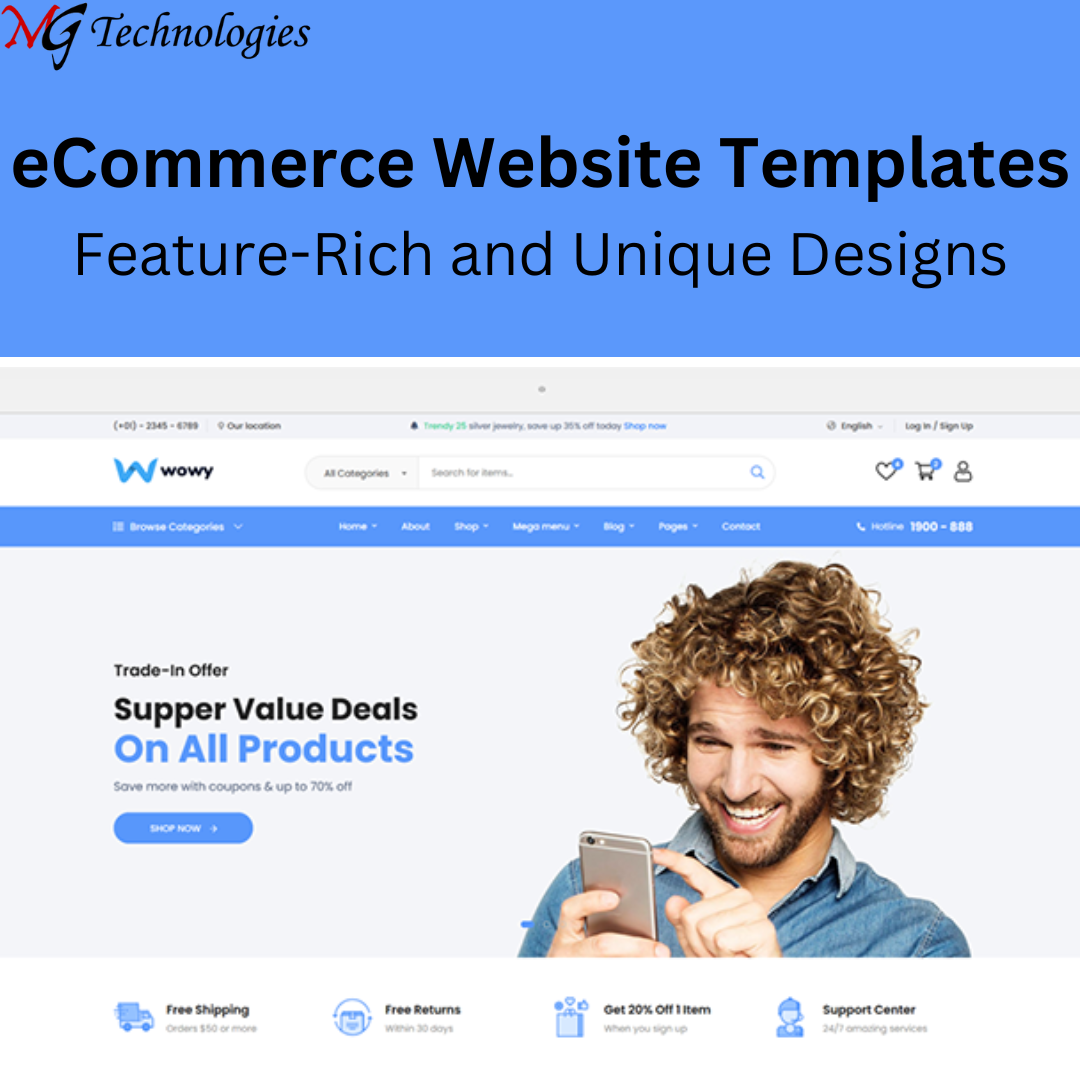 HTML and Bootstrap eCommerce Website Templates | MG Technologies ...