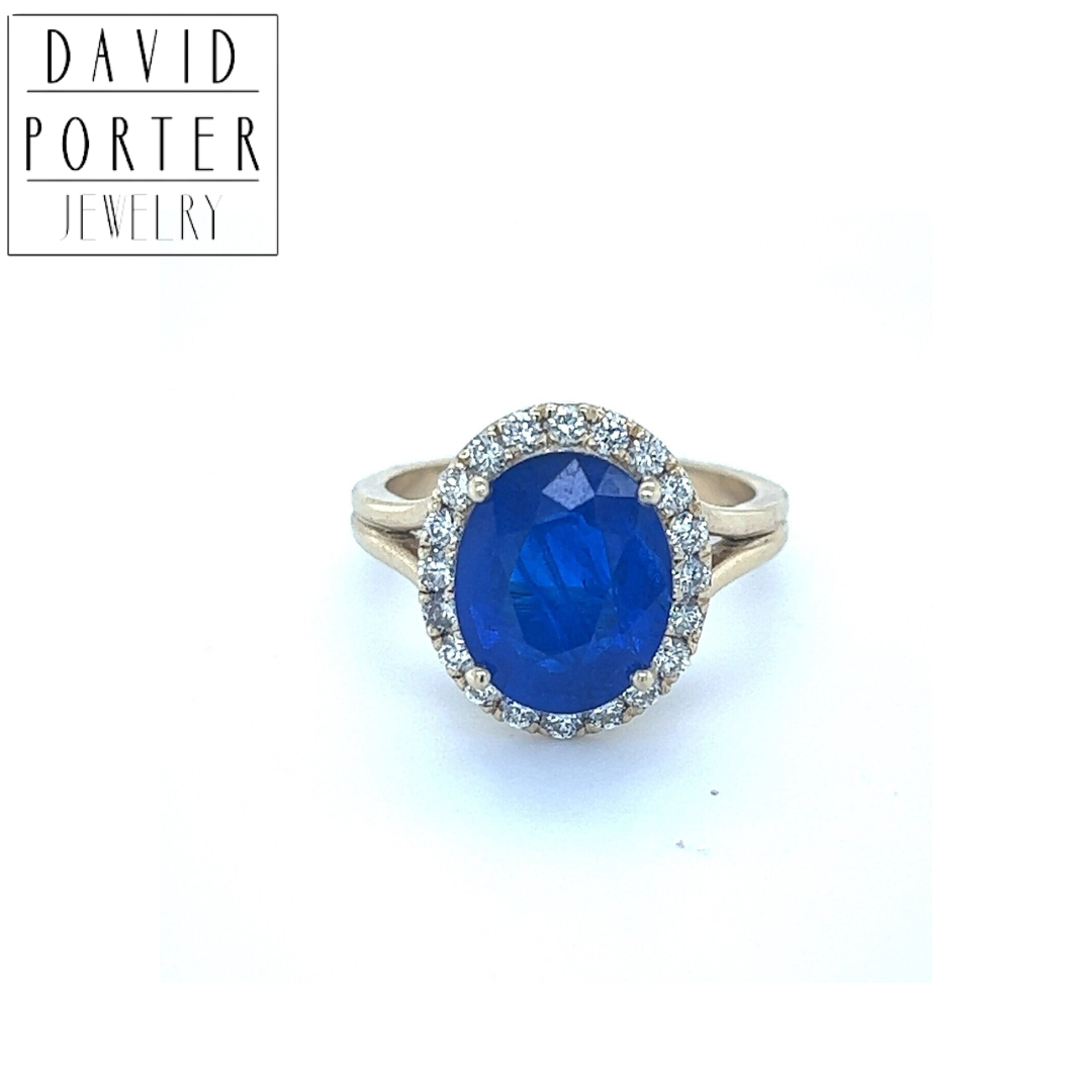 Cobalt blue spinel ring store