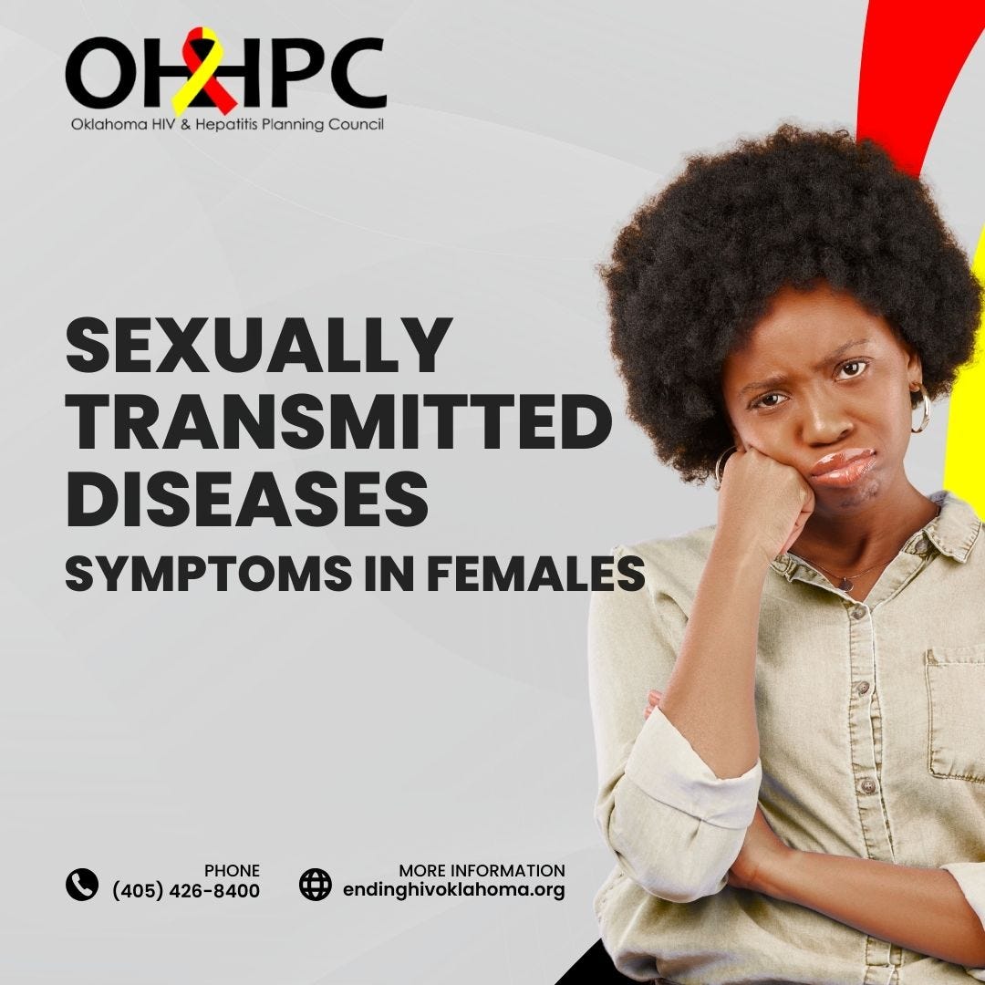 Sexually transmitted diseases symptoms in females | by Ending HIV Oklahoma | Oct, 2023 | Medium