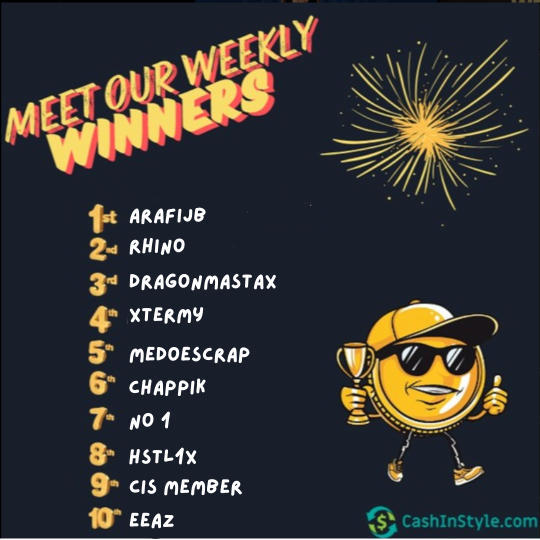 CashInStyle 👏 Weekly Winners — Celebrate Your Success! 🎊 | by ...