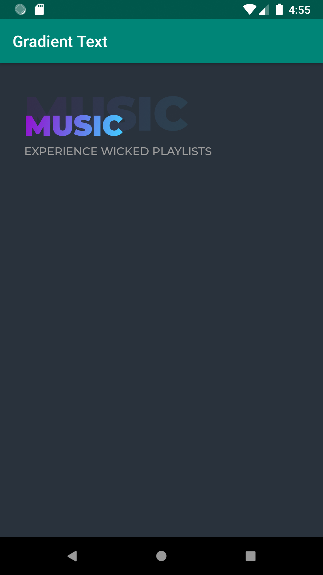 Membuat Gradient Color Dan Penggunaan Custom Font Textview Android By Teguh Arifianto Medium 5355