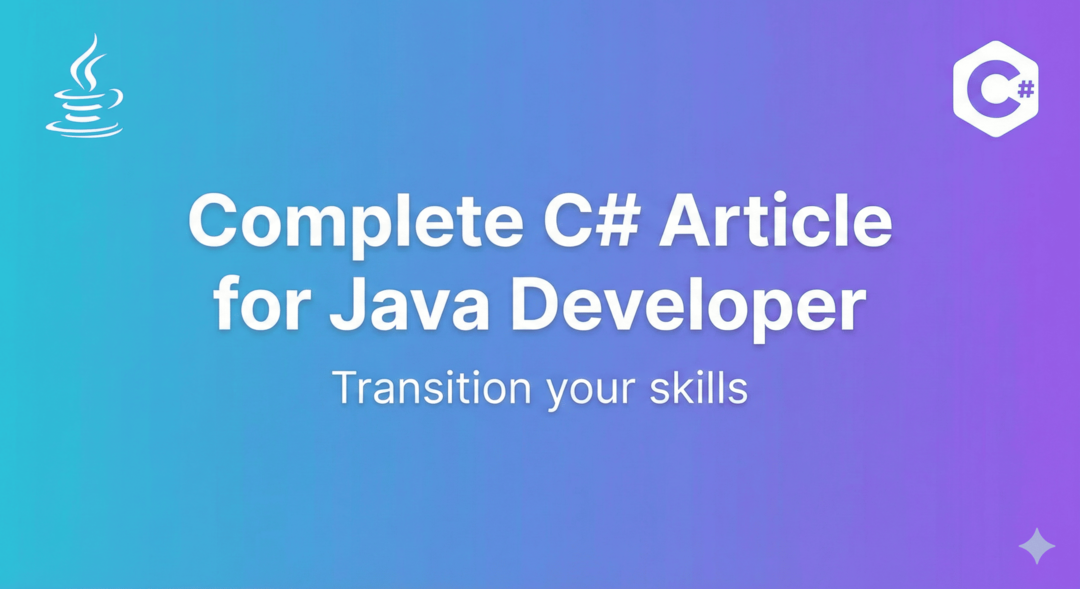 Complete C# article for Java developer | by Md Abu Saeed | Nov, 2025 ...
