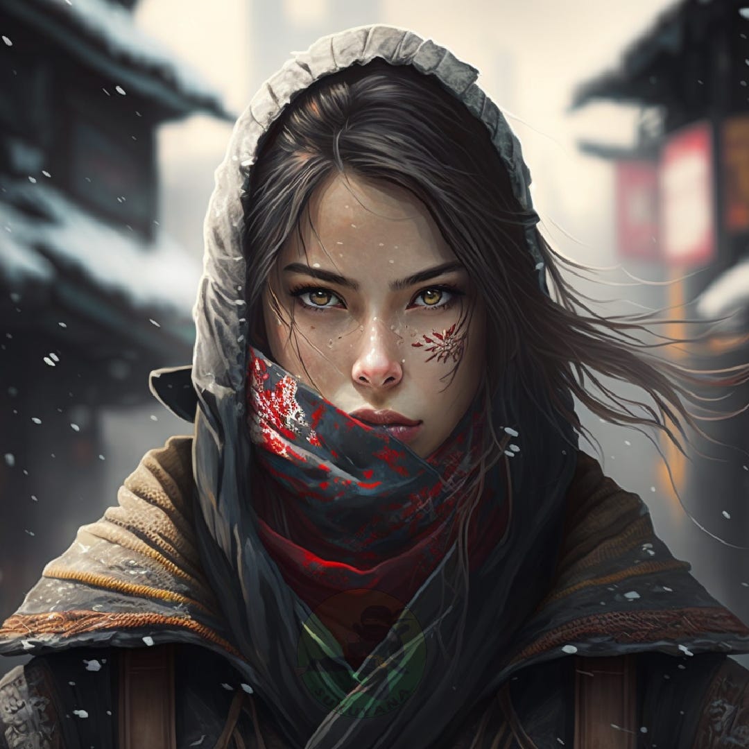 Portrait of European Female Ninja. - Sukuyanatoken - Medium