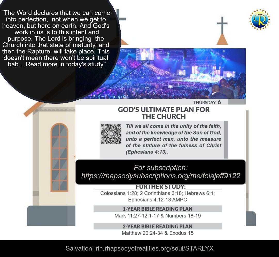 Rhapsody of Realities — 6th March 2025 The sum total of our ...