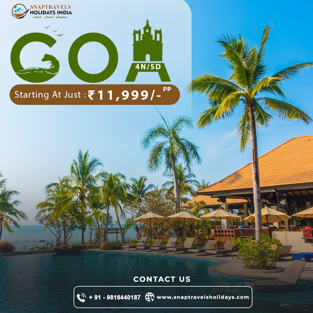 🌴 Explore the Vibrant Charms of Goa with Snap Travels Holidays India! 🌴 Embark on a journey of ...