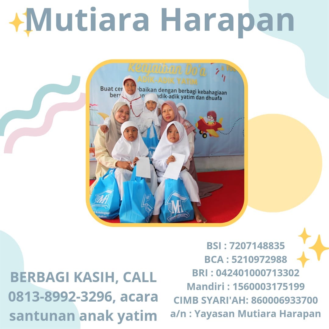 AYO BERDONASI, CALL 0813–8992–3296, santunan anak yatim - Bunga Rinjani - Medium