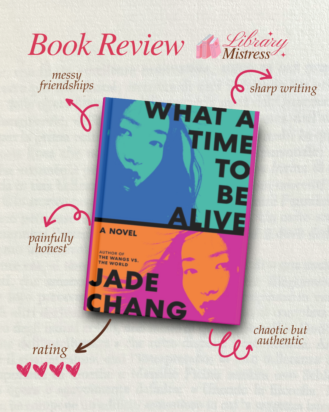 REVIEW: What a Time to Be Alive by Jade Chang | by Library Mistress ...