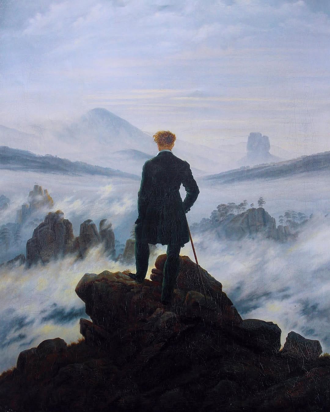 CASPAR DAVID FRIEDRICH - WANDERER ABOVE THE SEA OF FOG, 1818 | by ...