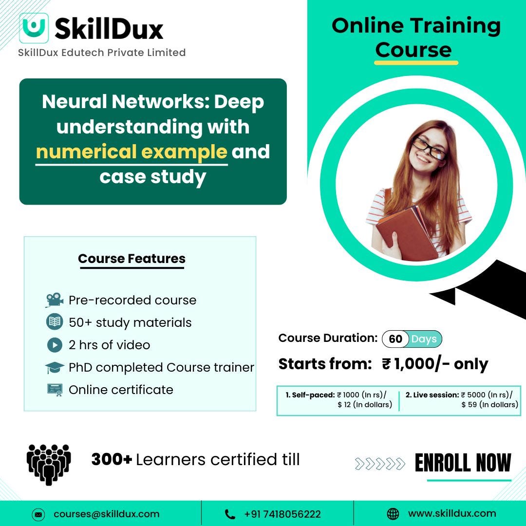 Best Neural Networks Online Training | by Skilldux | Aug, 2024 | Medium