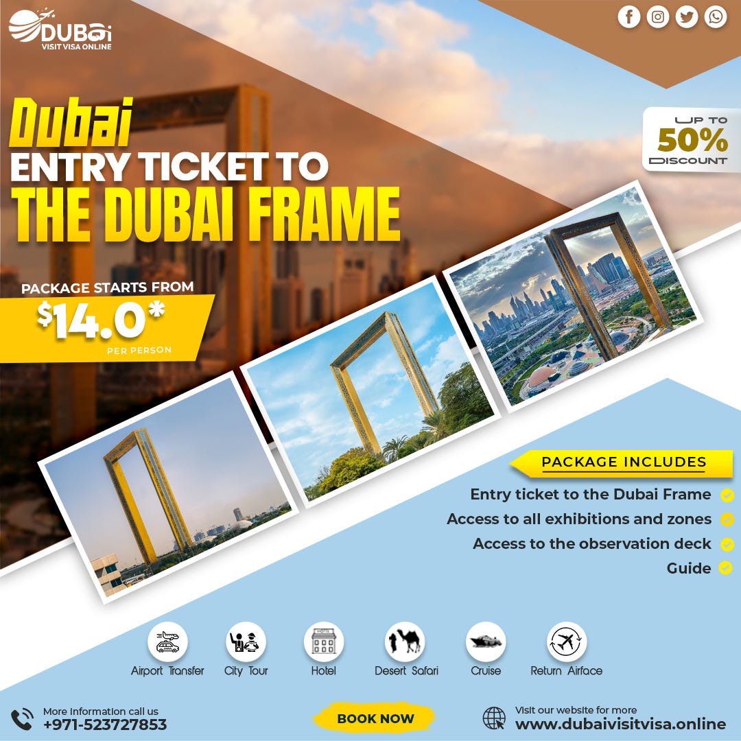 Experience Dubai Frame: Book Your Ticket with Dubai Visit Visa! - Dubai ...