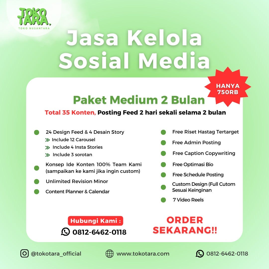 Bagus, WA 0812-6462-0118, Jasa Digital Marketing Bulanan di Medan, Toko ...