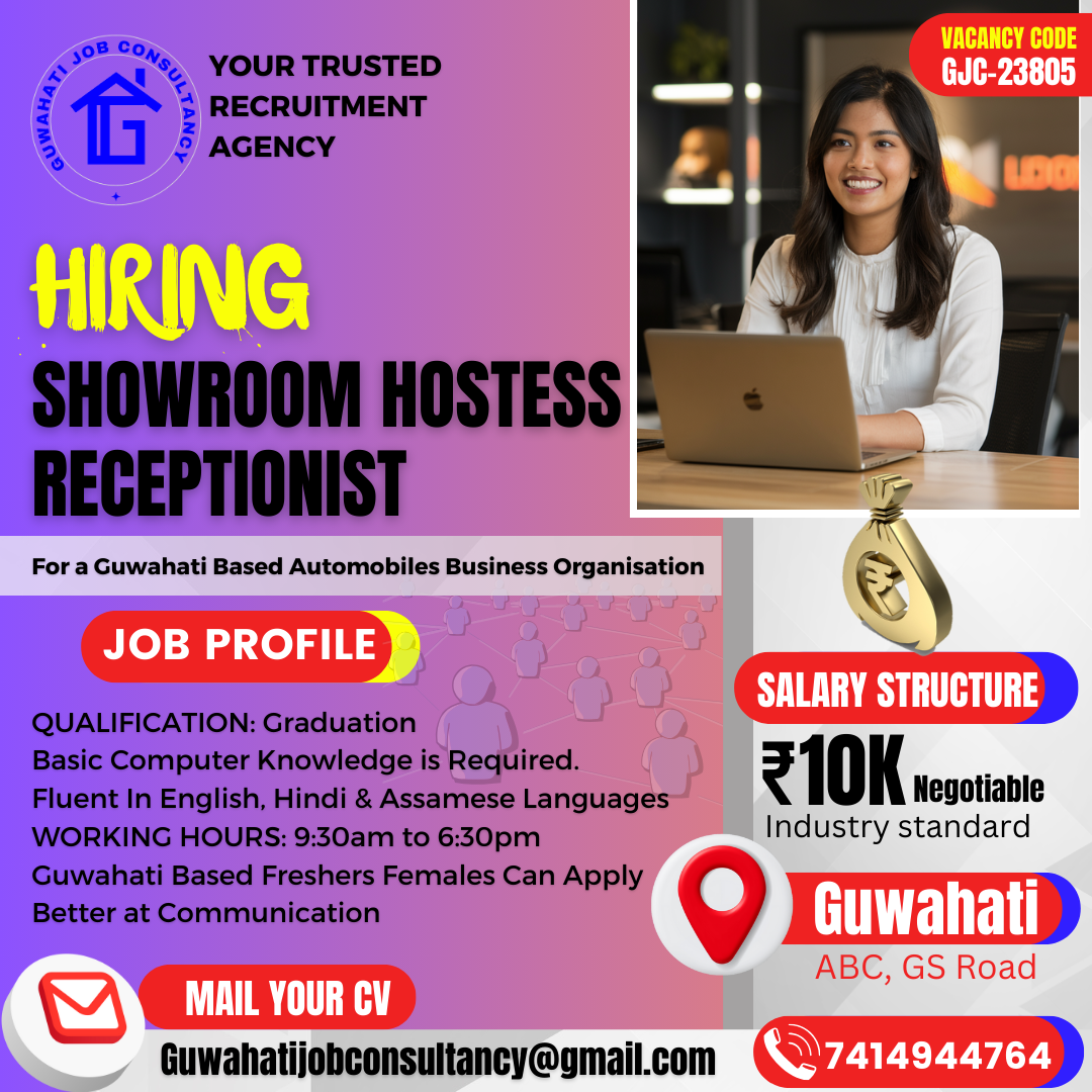 Hiring Showroom Hostess/Receptionist Qualification: Min Graduate ...