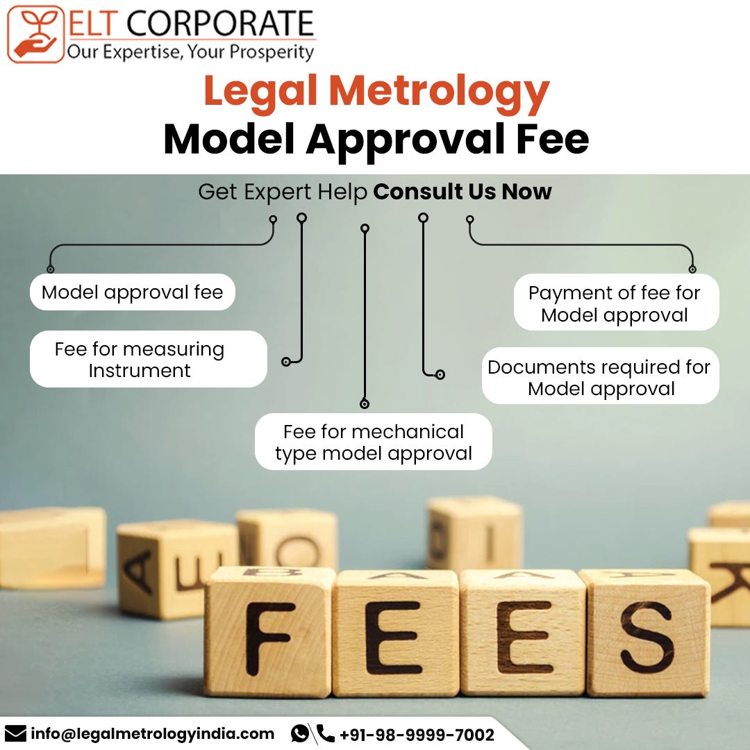 Legal Metrology Model Approval Fee - ELT Corporate Pvt. Ltd - Medium