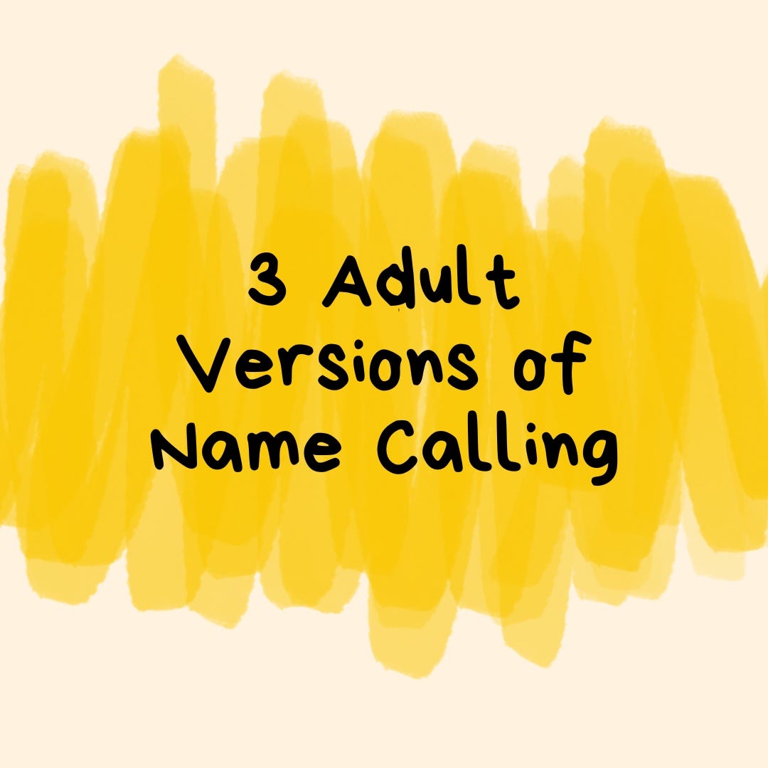 Poopy Face. Three adult versions of name calling | by Lorie Kleiner ...