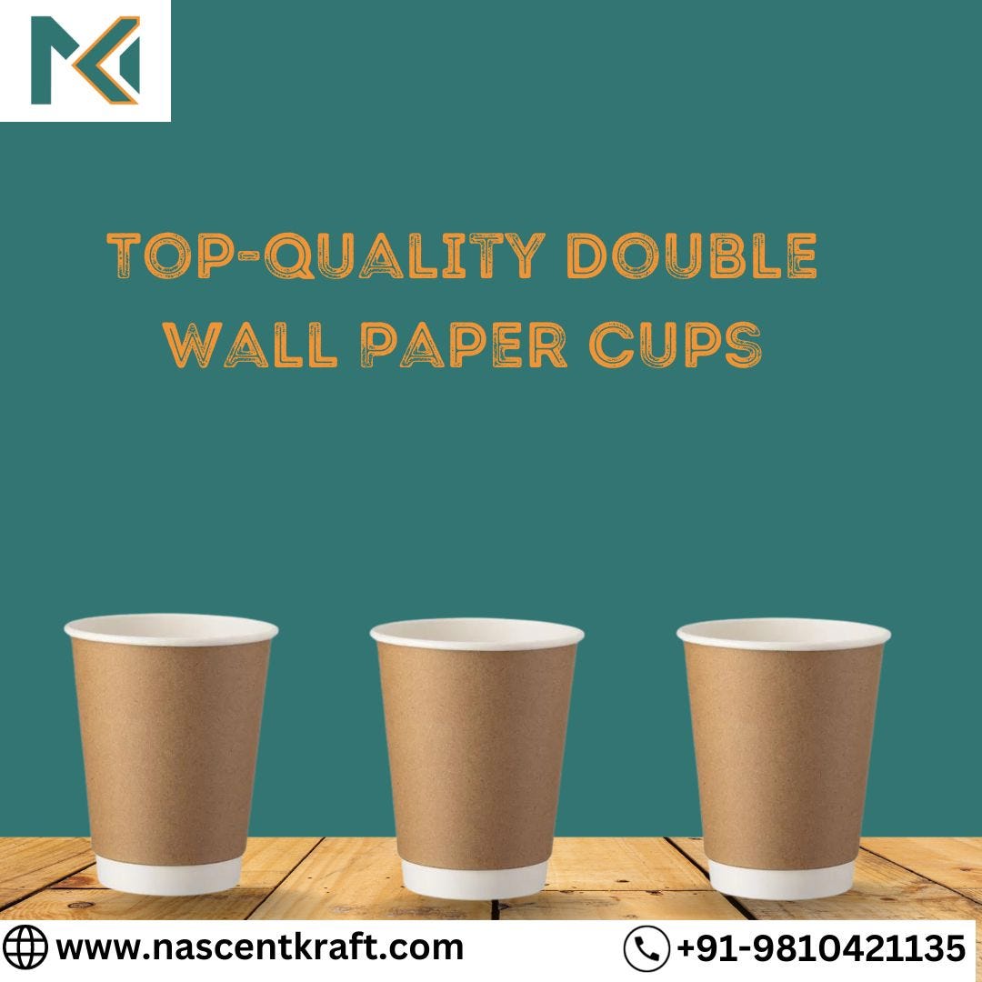 Top-Quality Double Wall Paper Cups - Kraftnascent - Medium