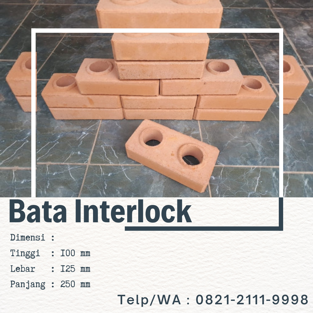 Pabrik Batu Bata Cantik Interlock Jawa Tengah Telp/WA: 0821–2111–9998 - prime mark - Medium