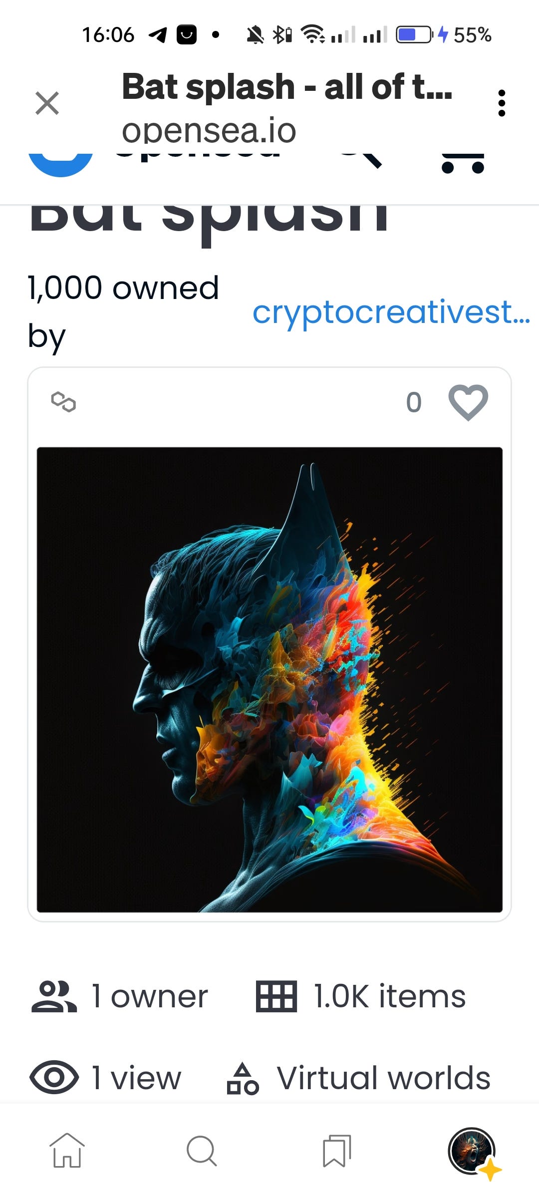 Introducing "Bat Splash," the latest digital art piece from Billzzyboi ...